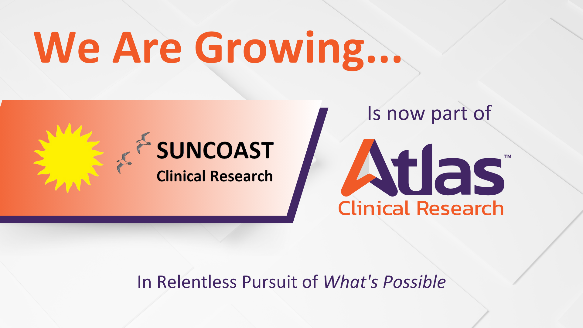 Atlas Clinical Research Announces Addition of Suncoast Clinical Research, Inc. – Atlas Clinical ...
