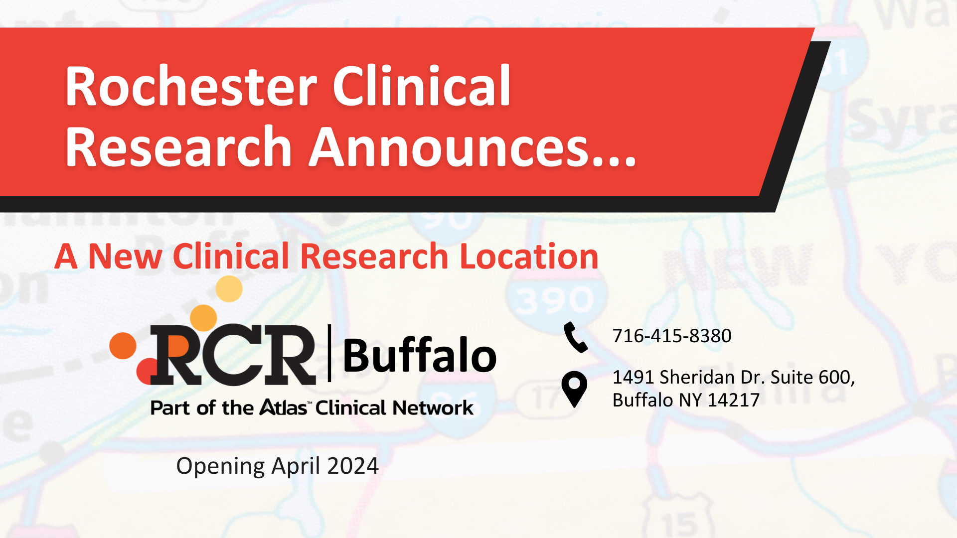 Rochester Clinical Research Announces New Site in Buffalo, NY – Atlas ...